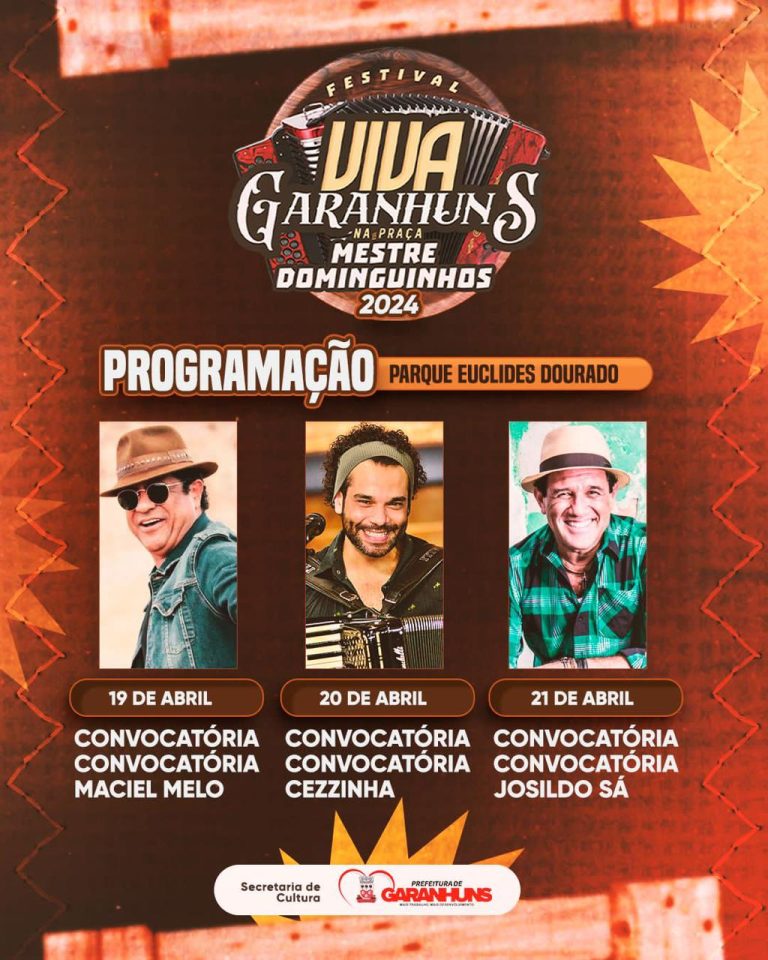 Prefeitura de Garanhuns divulga atrações do Viva Garanhuns 2024 ...